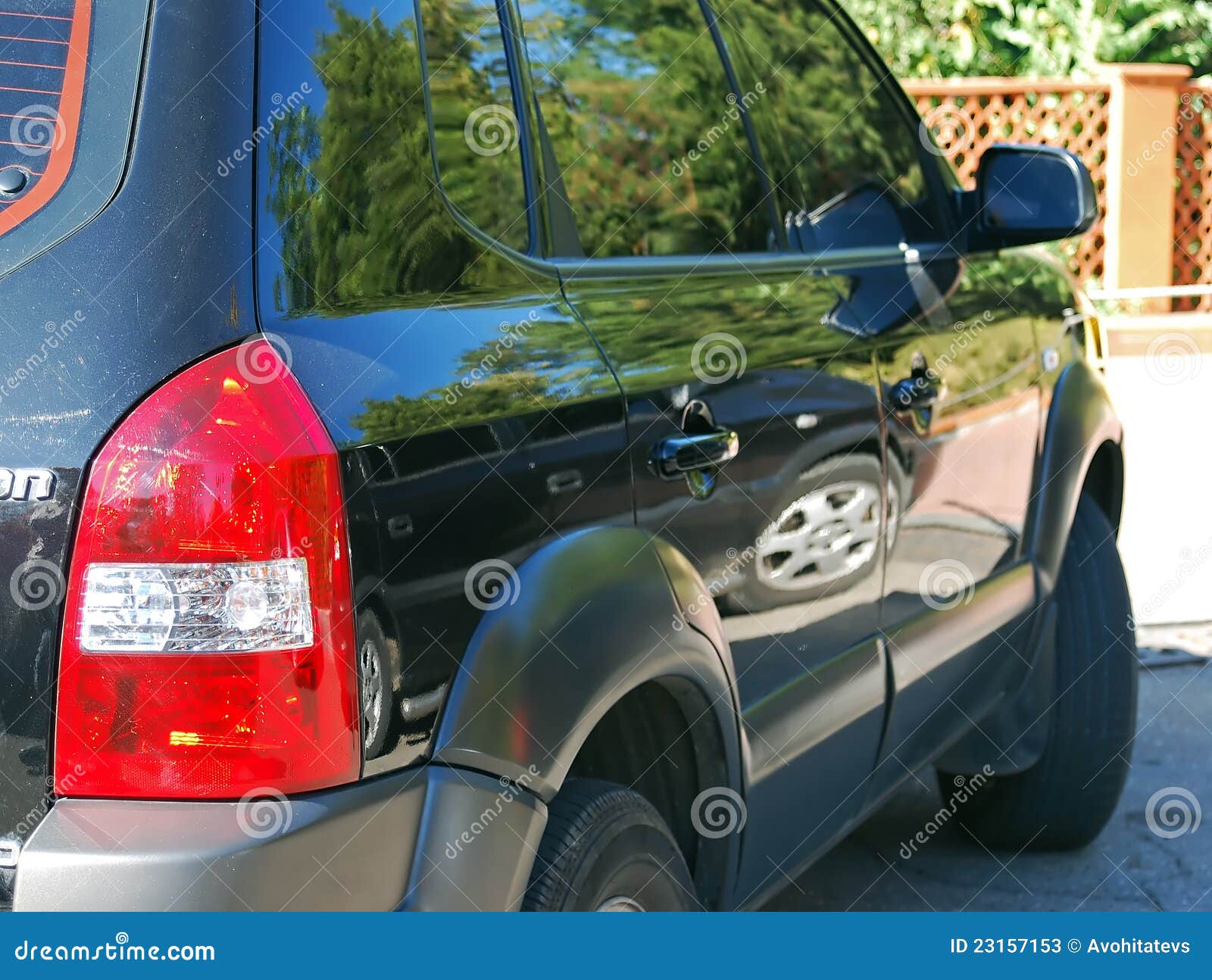 Reflection of the car stock image. Image of side, transport - 23157153