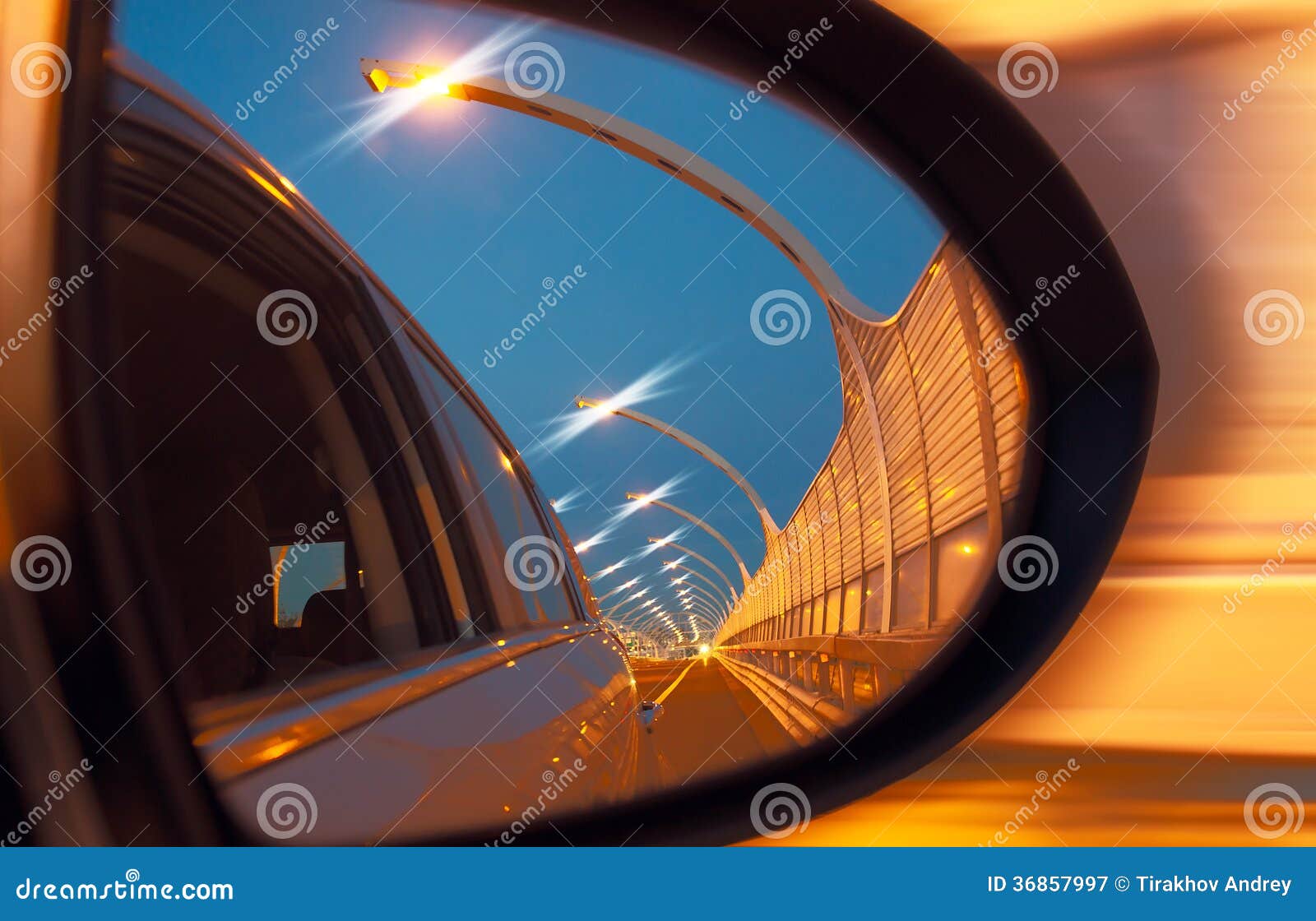 Reflection on car mirror stock image. Image of journey - 36857997