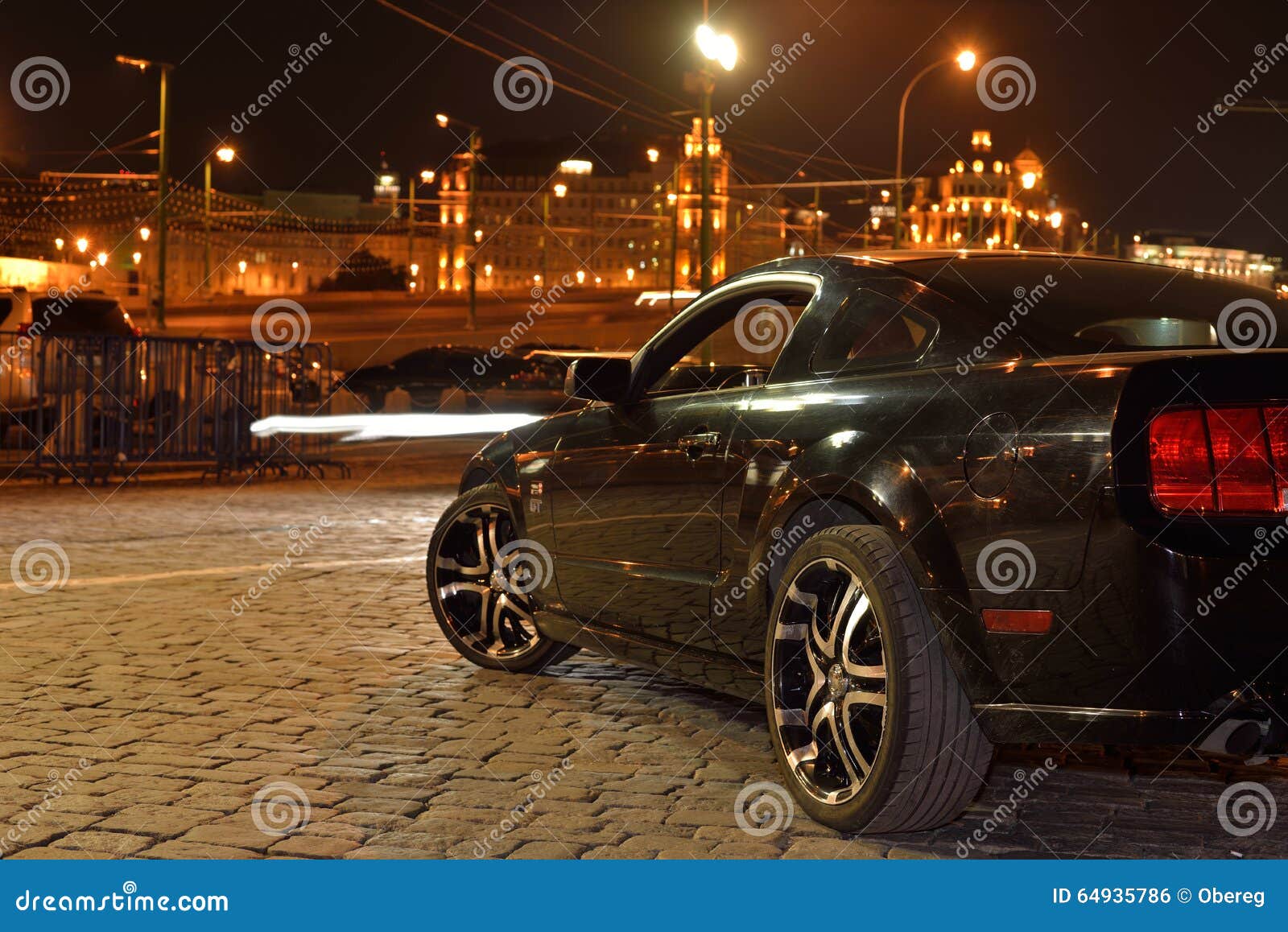 Reflection car in a night stock photo. Image of shiny - 64935786