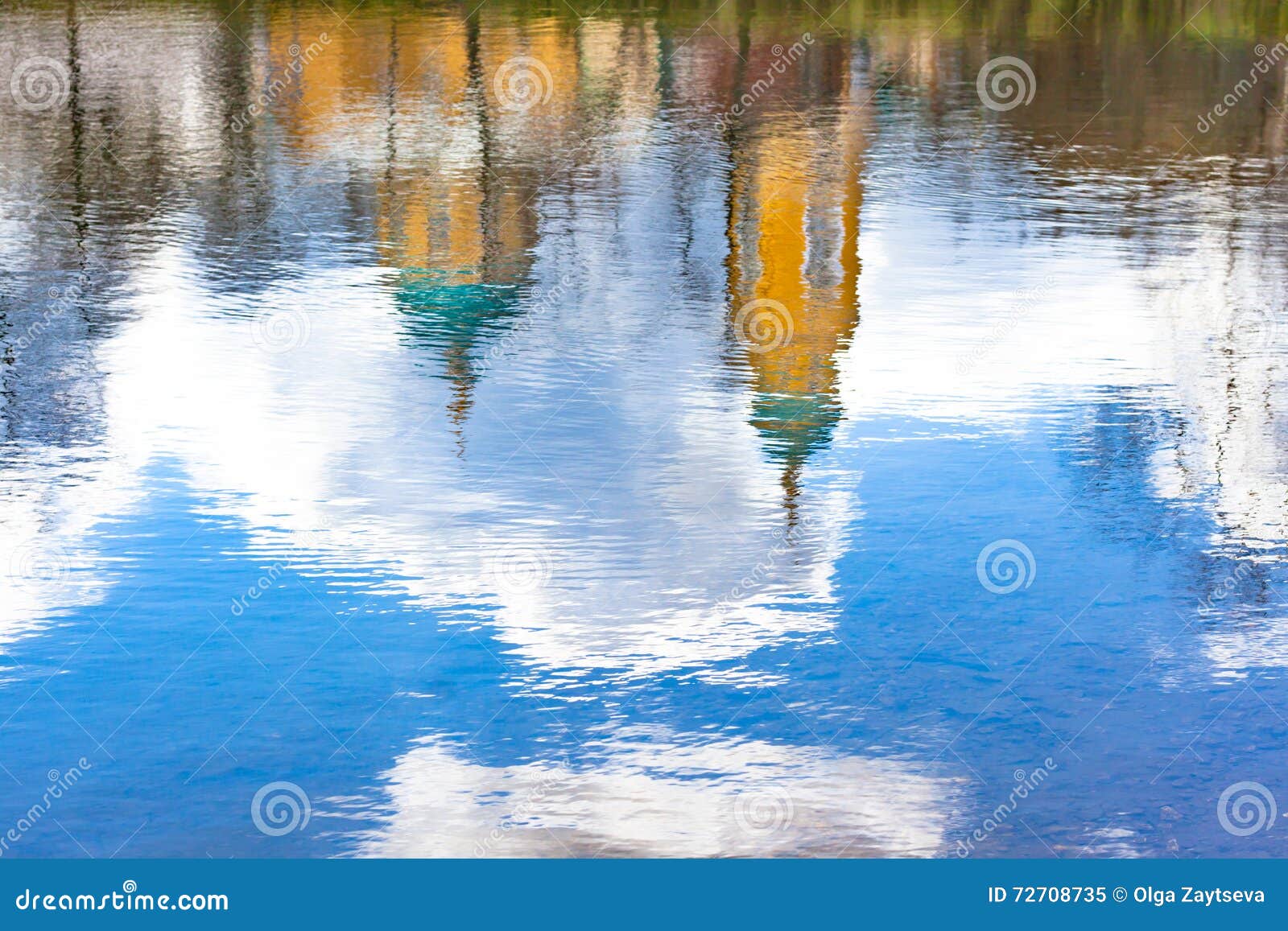 Reflection of Church in Water Stock Image - Image of ripples, mirror ...