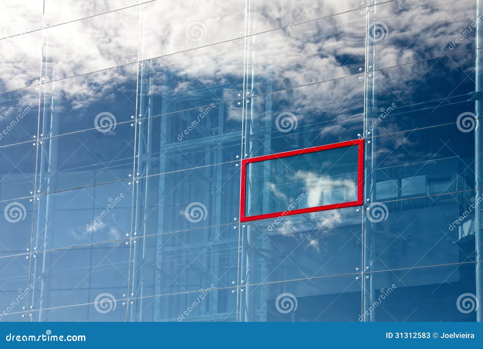 Reflection of a Cloud in Glass Stock Image - Image of headquarters ...