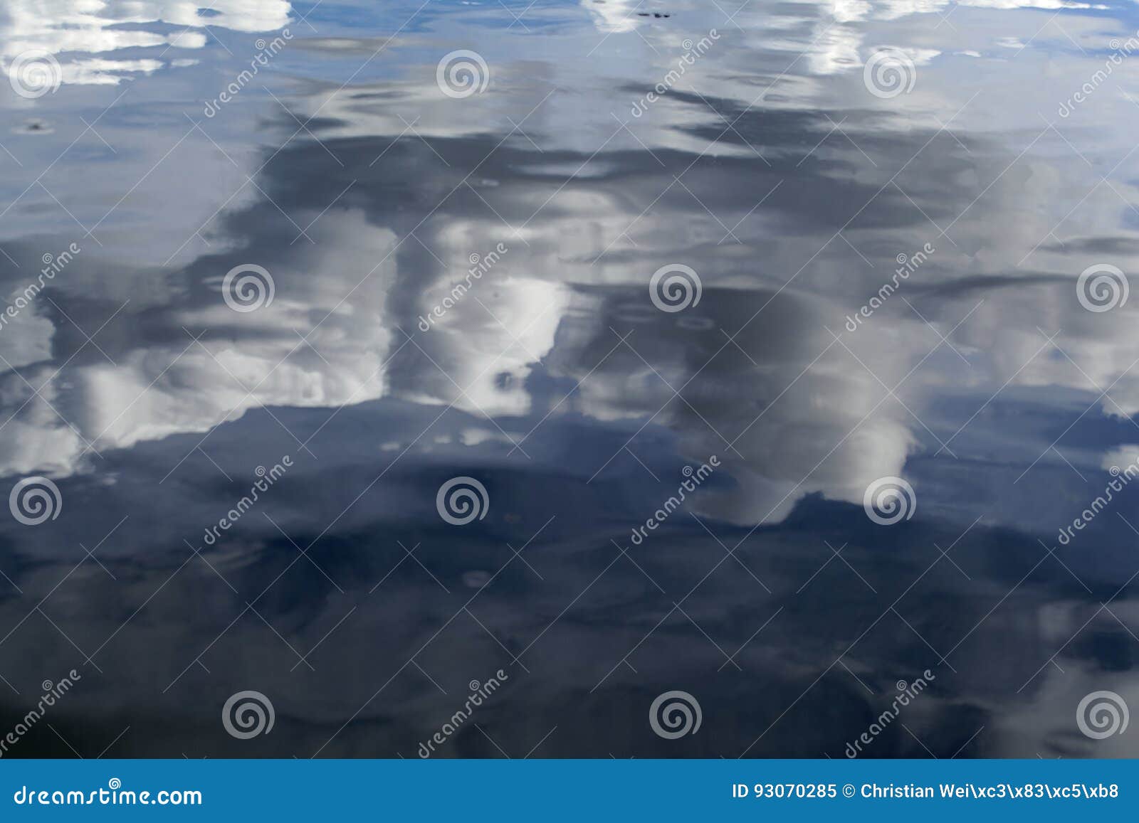 Reflection of Clouds on Water Stock Image - Image of cloudscape ...