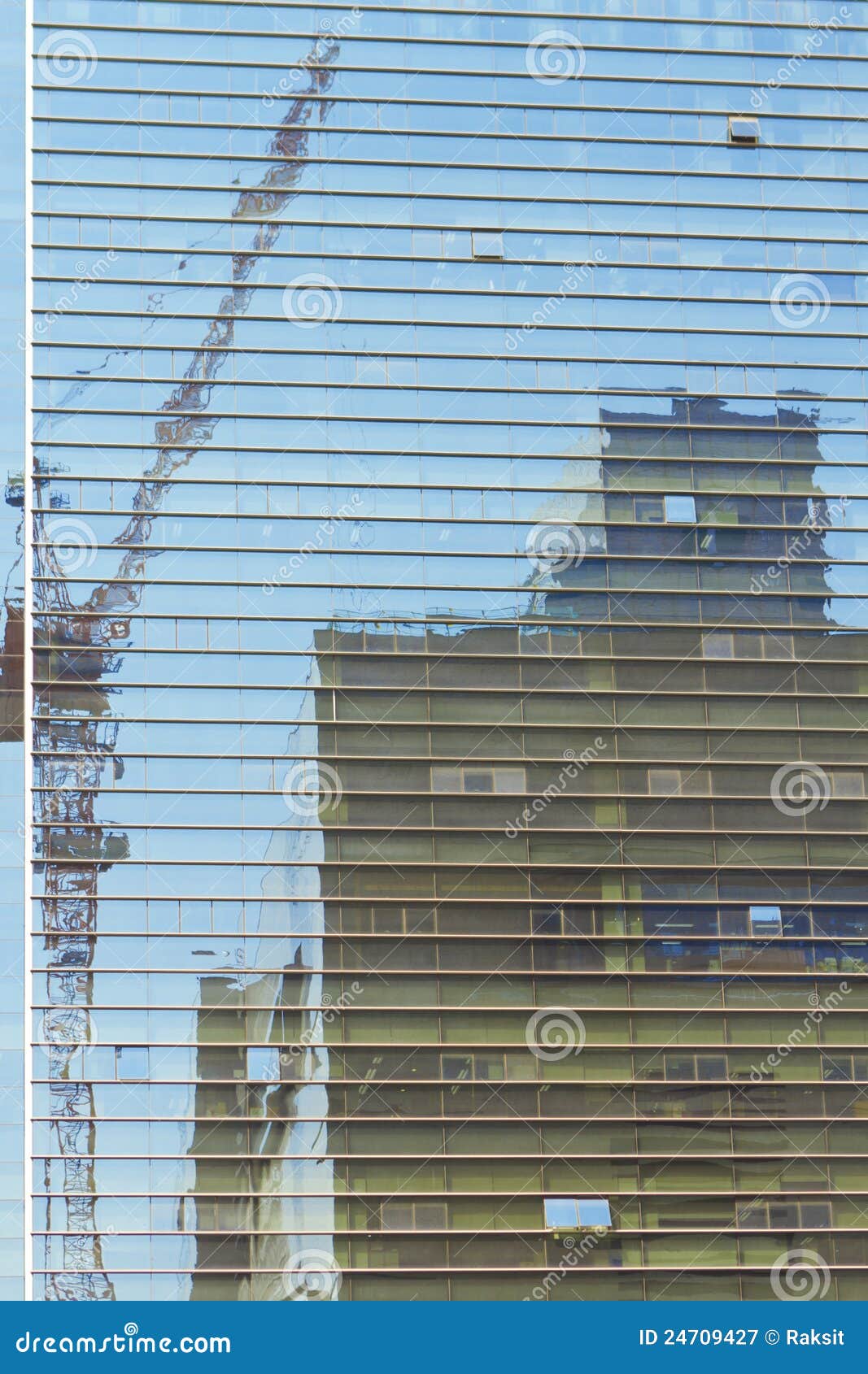 Reflection of construction stock image. Image of tall - 24709427