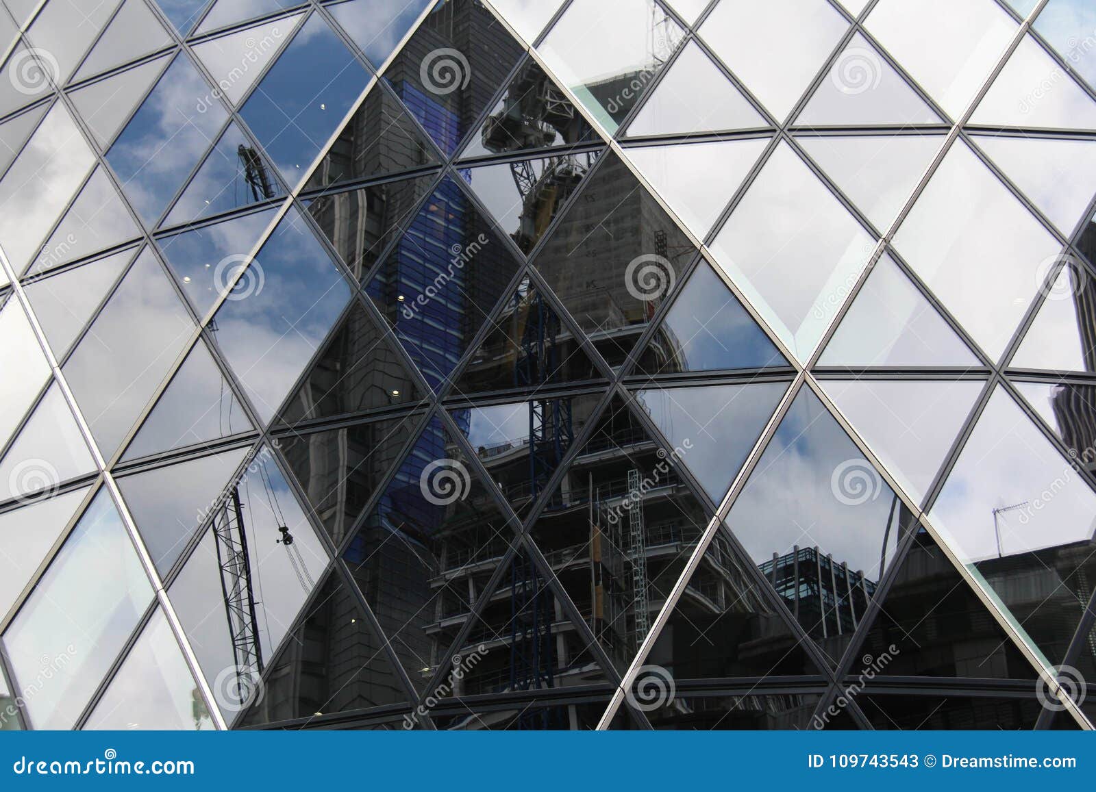 Reflection of a Construction Stock Image - Image of buildings, face ...