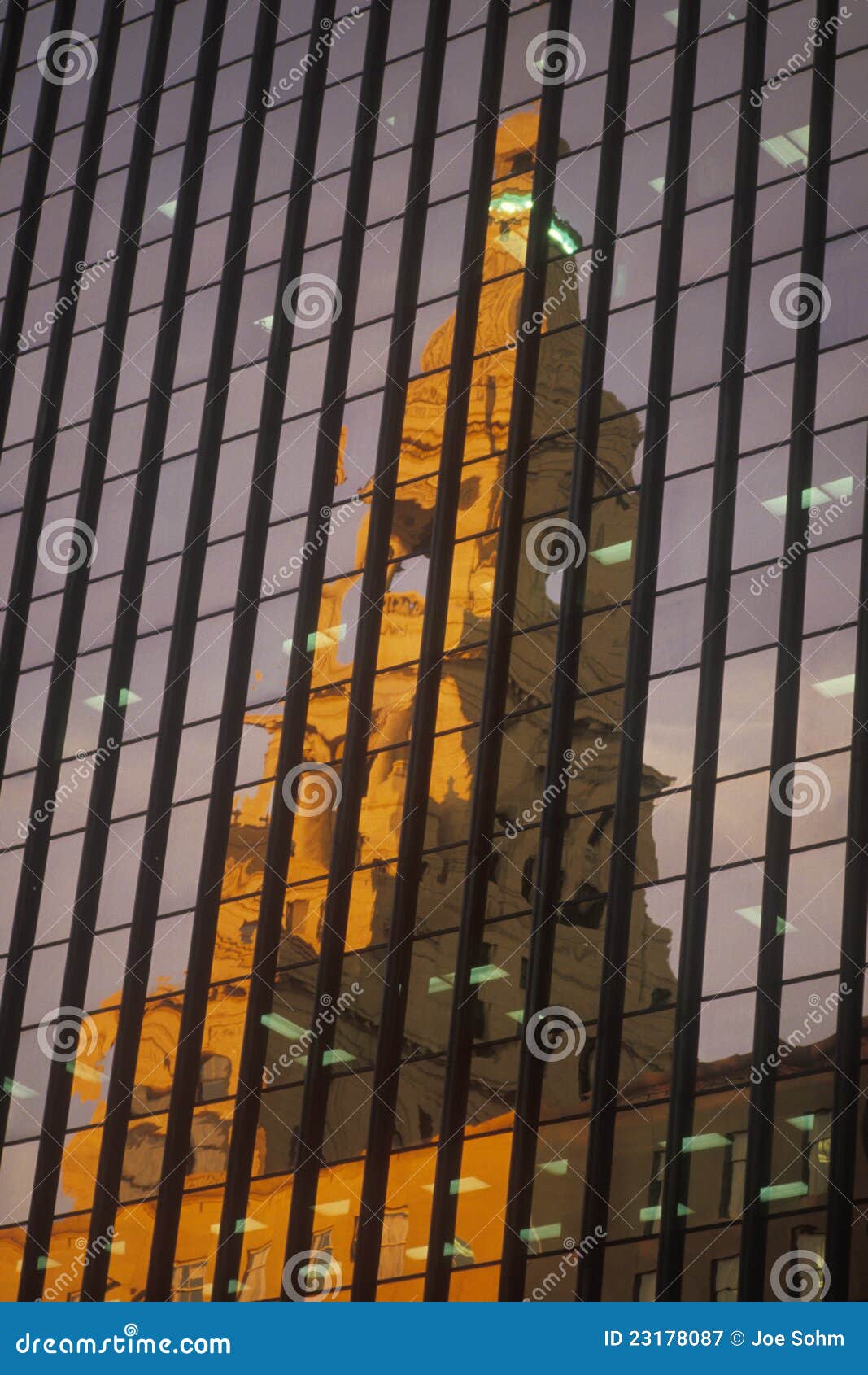 Reflection of the Courthouse in Building Window Stock Image - Image of ...