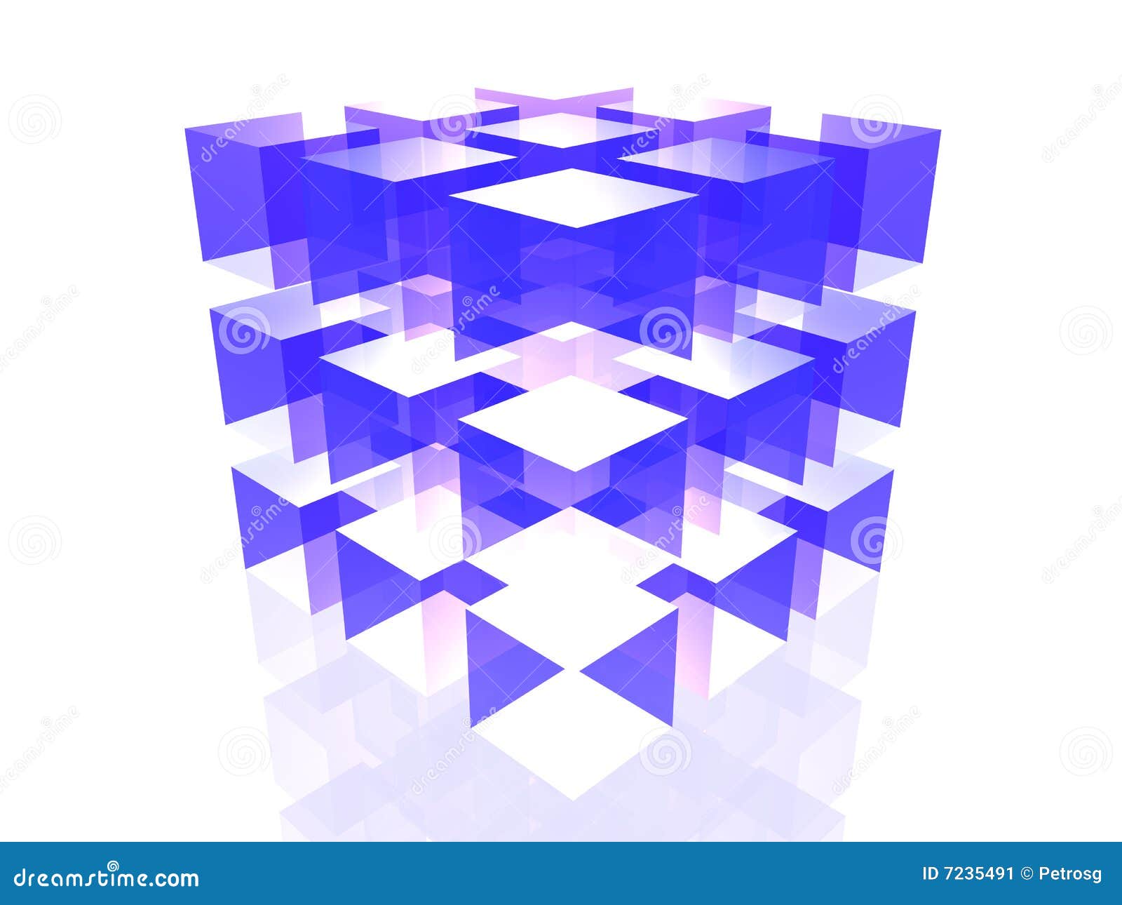Reflection cube stock illustration. Illustration of digital - 7235491