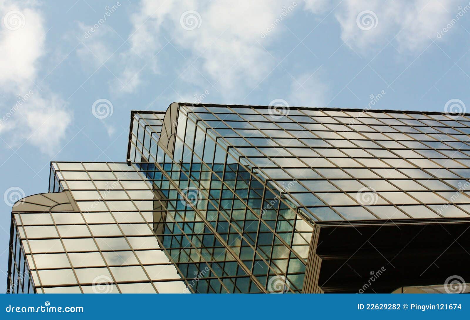 Reflection on Facade of High-tech Style Building Stock Photo - Image of ...