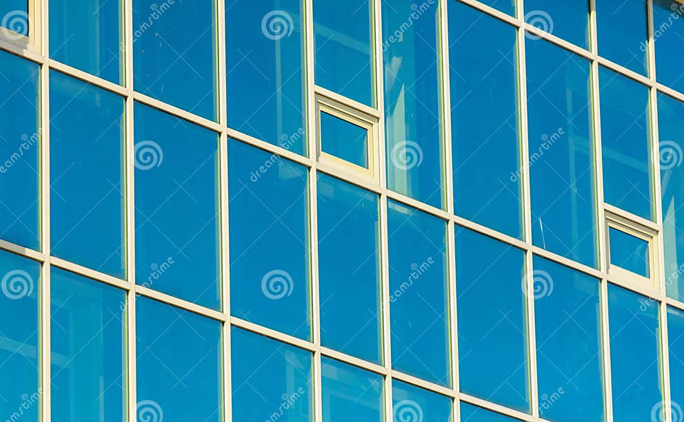 Reflection of the Facade of a Modern Building in a Glass Window Stock ...