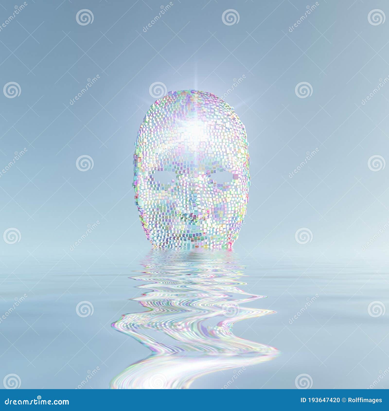 Reflection Face stock illustration. Illustration of look - 193647420