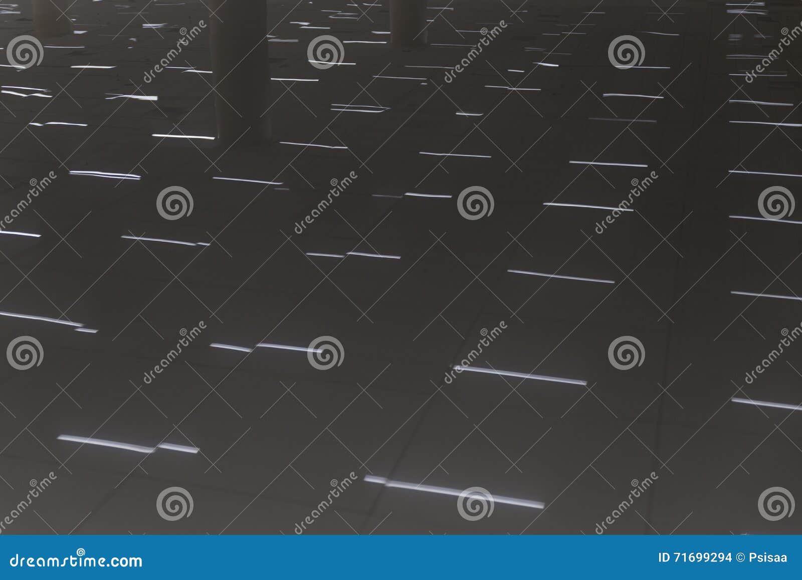 Reflection of Fluorescent Bulb on Tile Floor Stock Photo - Image of ...