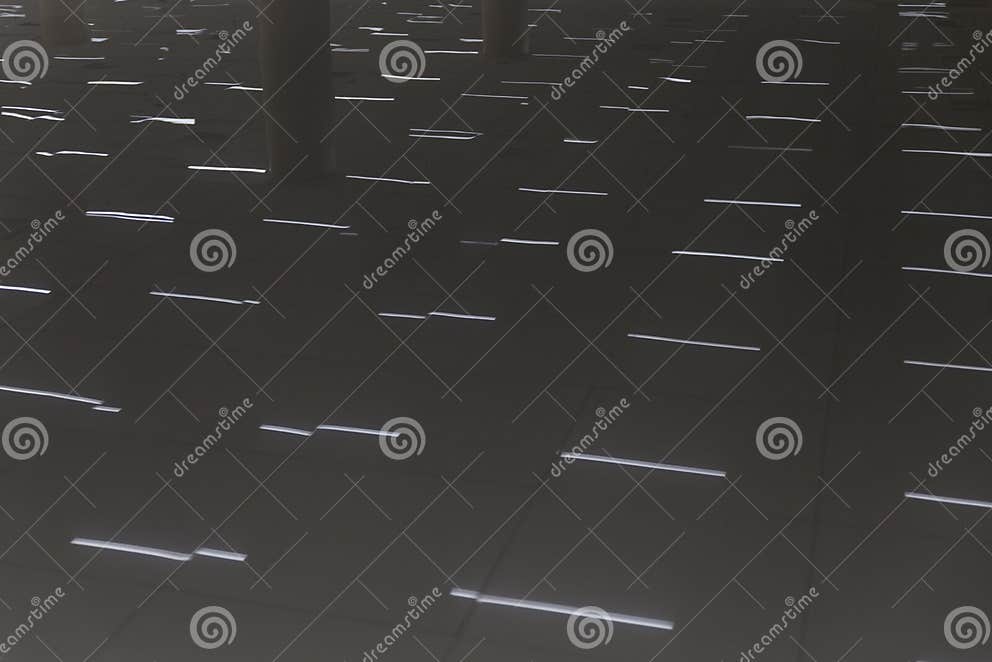 Reflection of Fluorescent Bulb on Tile Floor Stock Photo - Image of ...