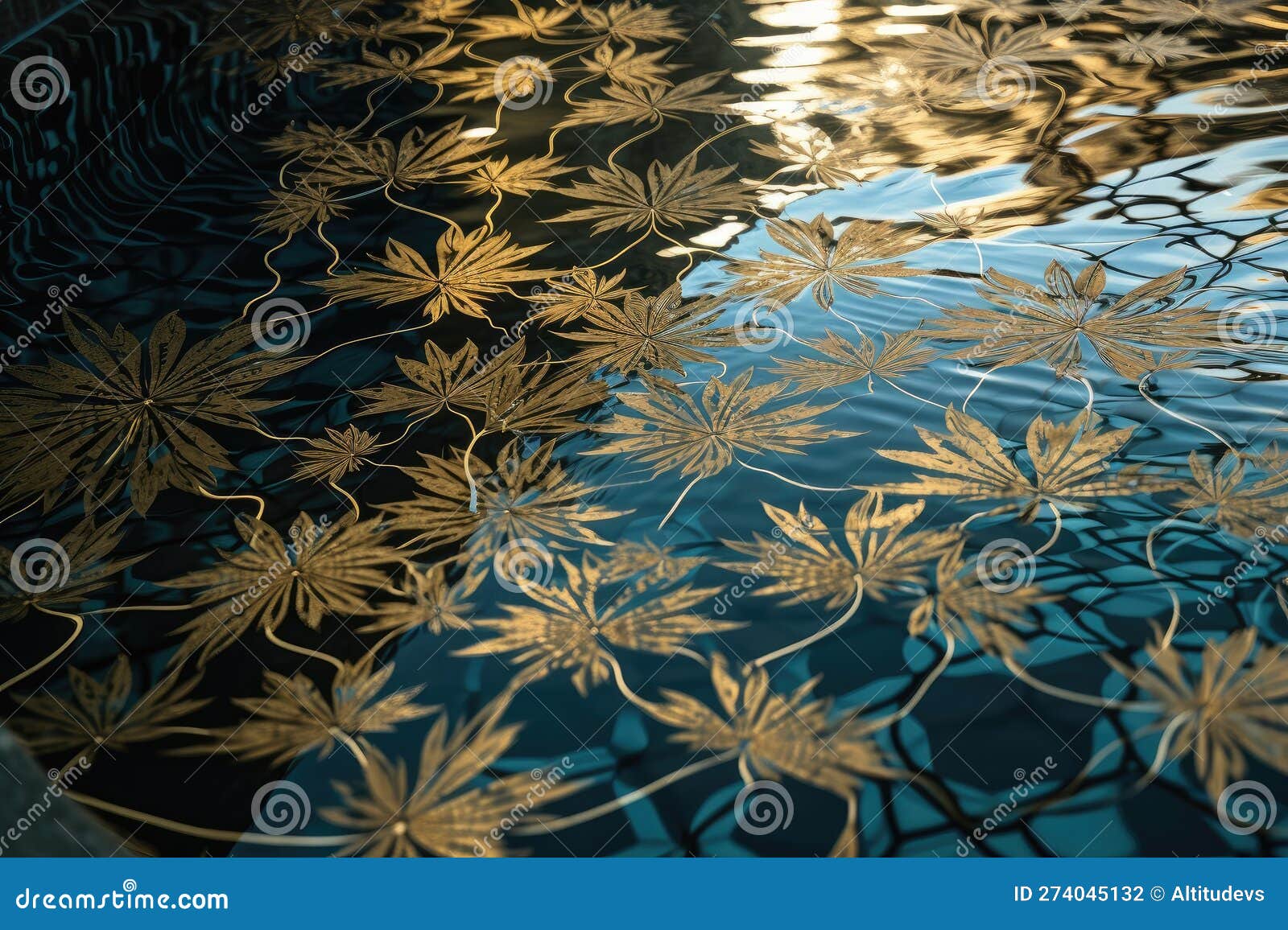 Reflection of Fractal Pattern in Still Pool of Water Stock Illustration ...