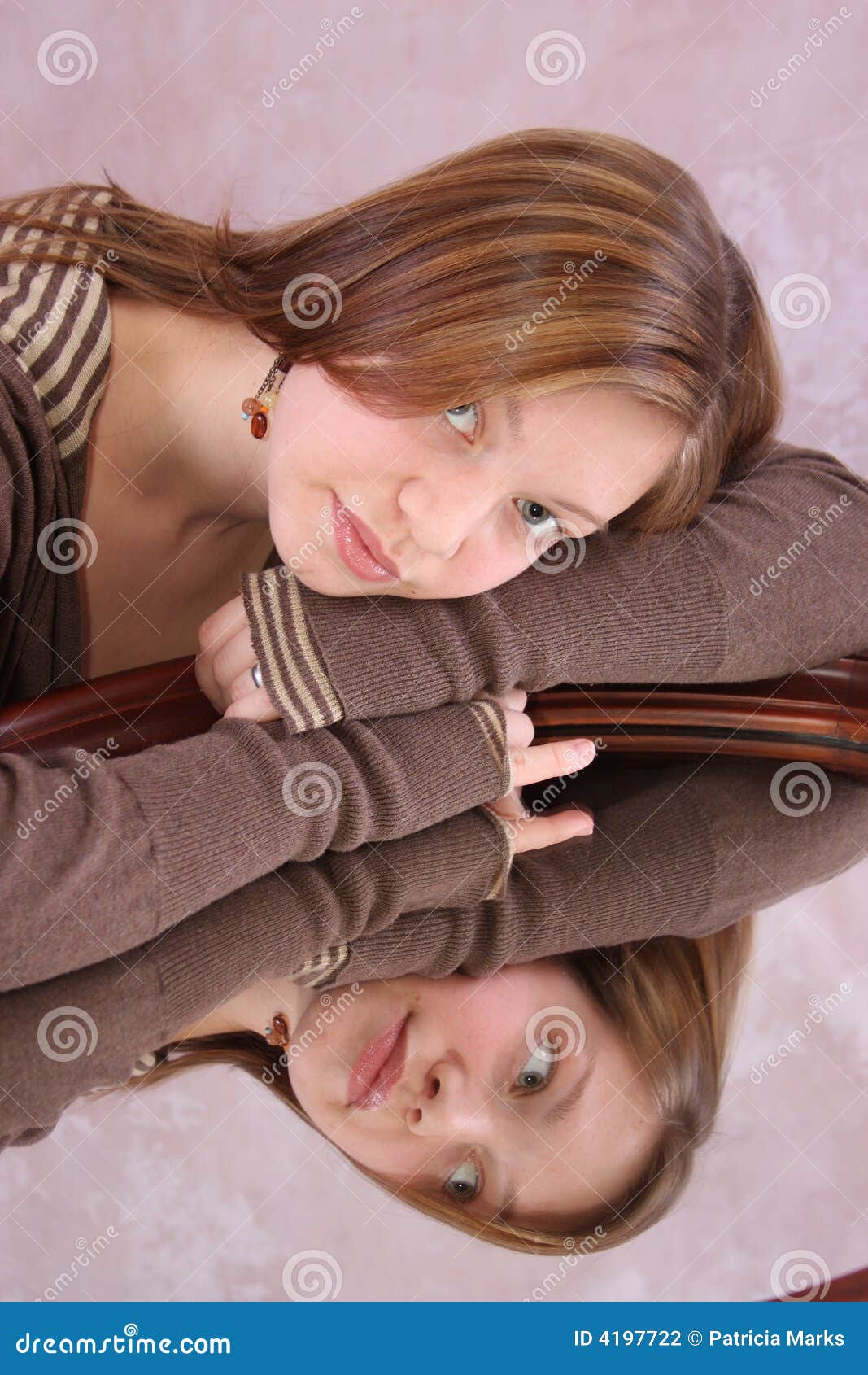 A reflection of a girl stock photo. Image of woman, single - 4197722