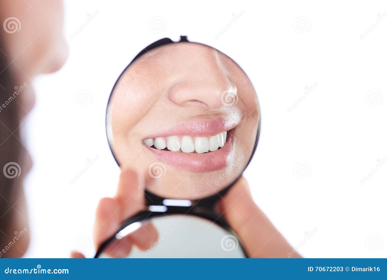 Reflection on girl smile stock image. Image of back, face - 70672203