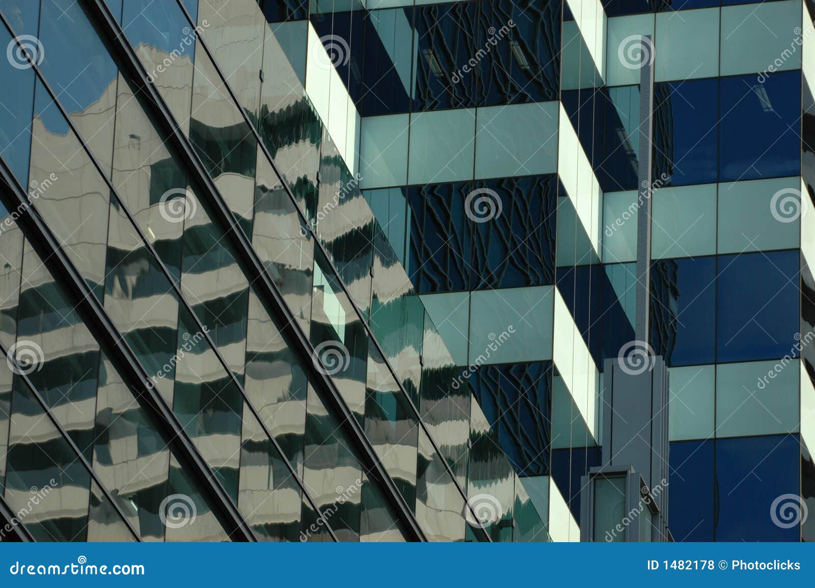 Reflection on Glass Building Stock Photo - Image of reflected ...