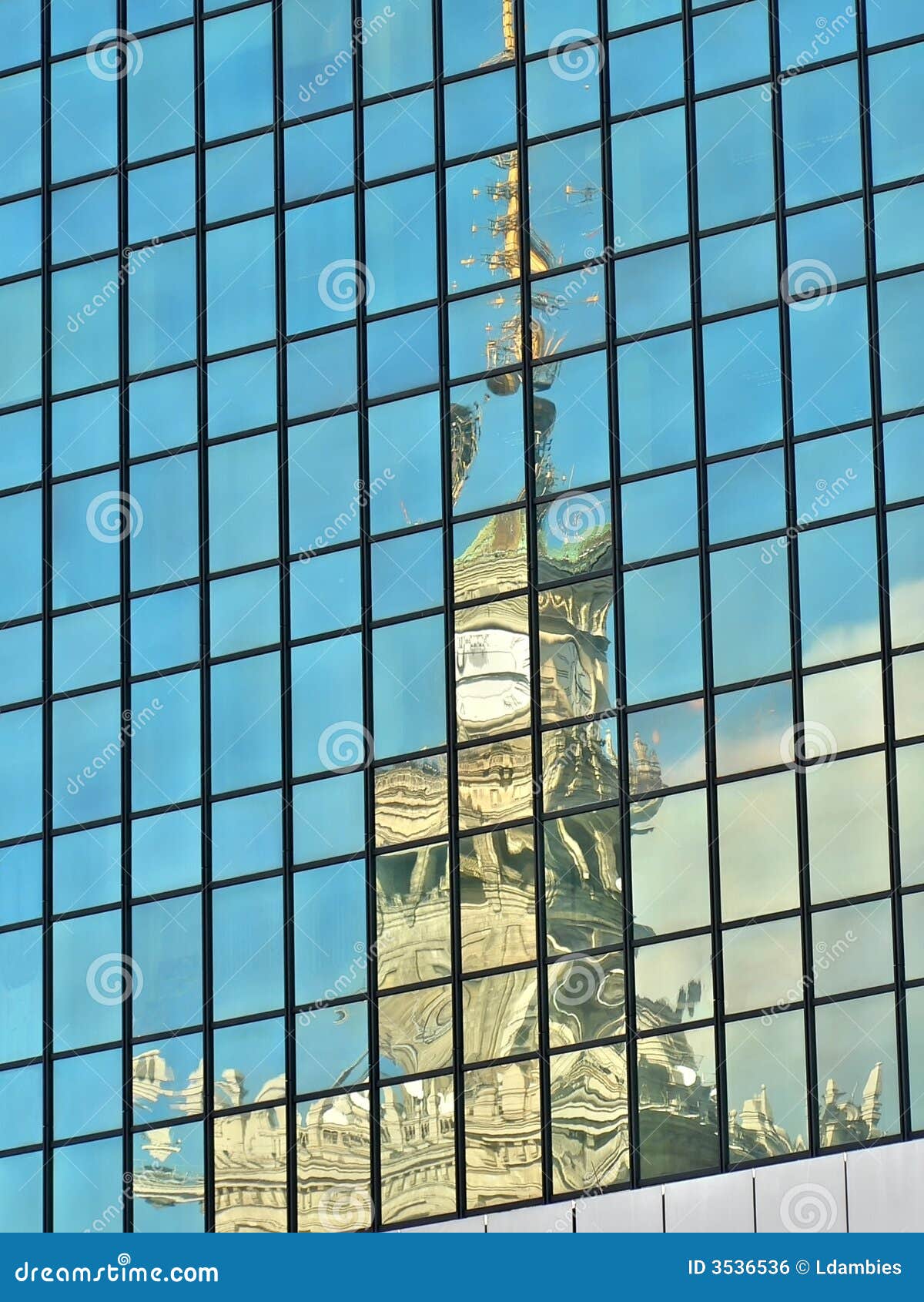 Reflection In Glass Building Royalty-Free Stock Image | CartoonDealer ...