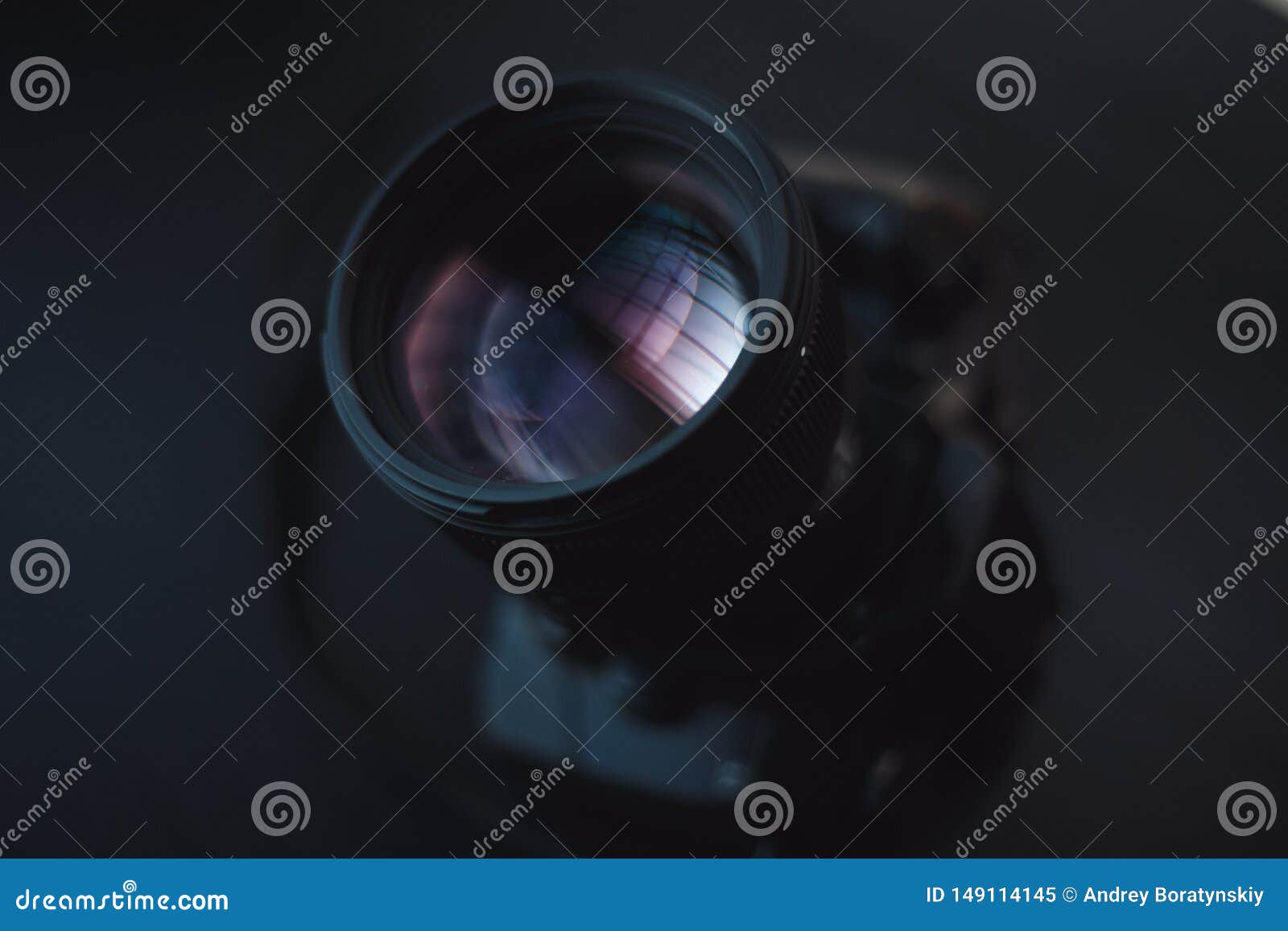 Reflection of Glass on Camera Lens Stock Image - Image of optic ...