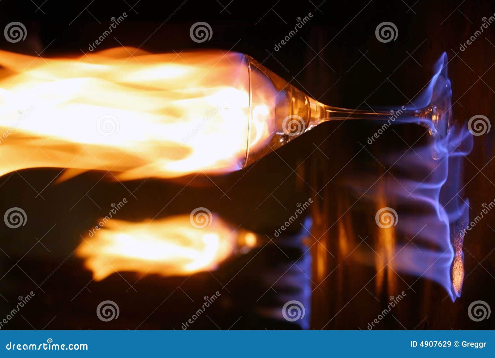 Reflection of Glass with Fire Stock Image - Image of blaze, explode ...