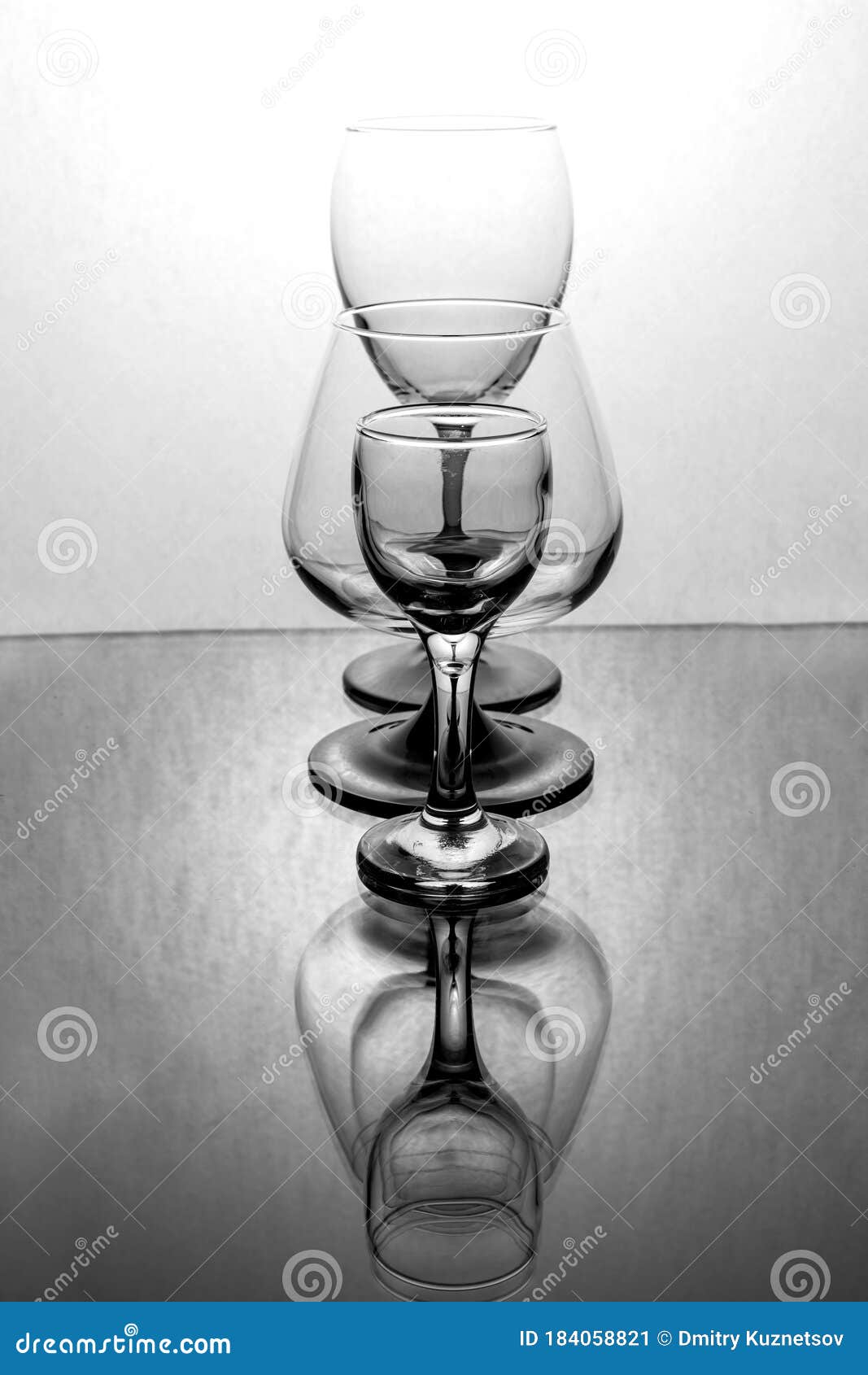 Reflection of Glass Glasses in Glass Stock Image - Image of party, icon ...