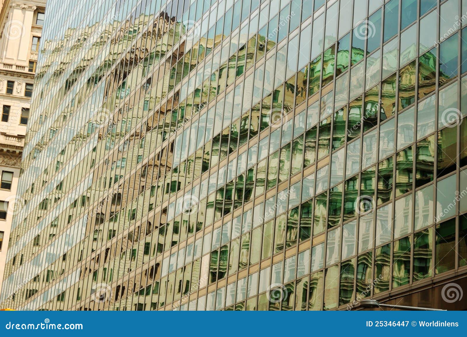 Reflection on the Glass Wall Stock Image - Image of building ...