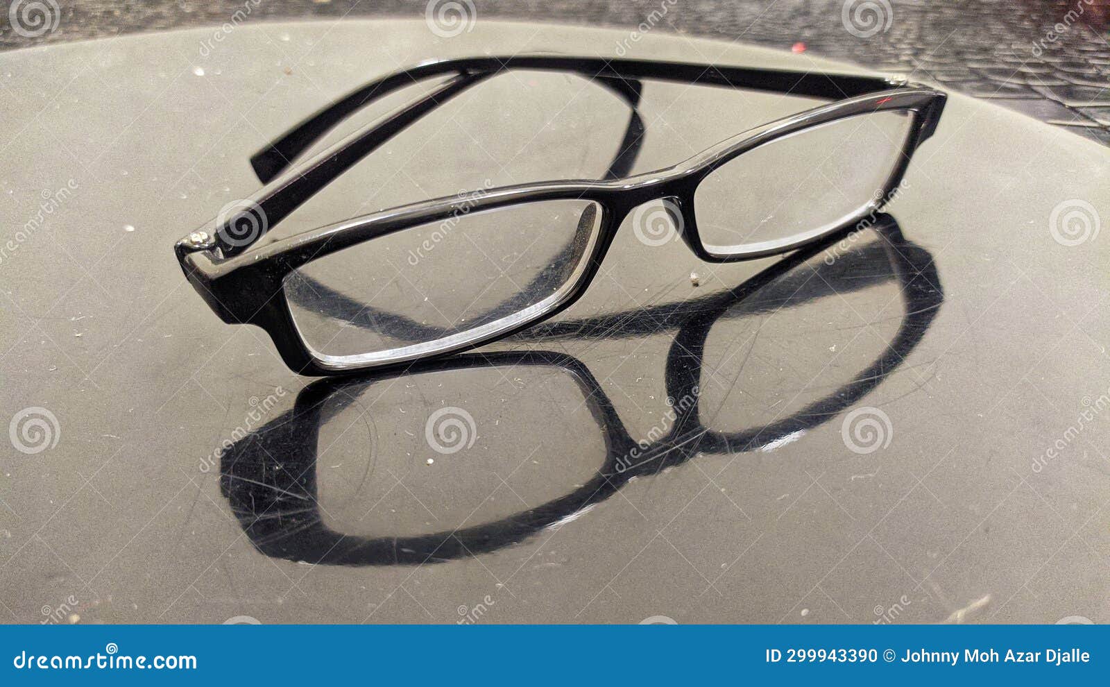 Reflection of Glasses Shadow on the Black Table Stock Photo - Image of ...
