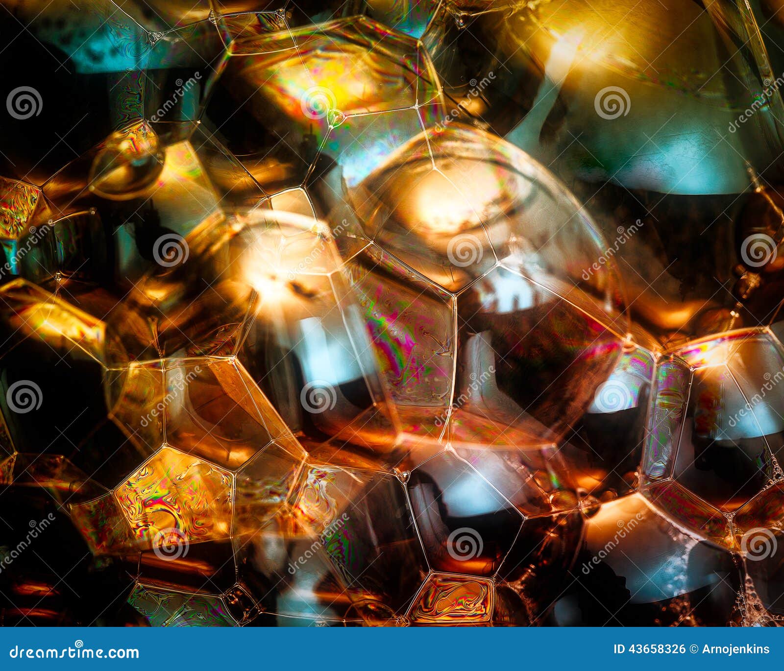 Reflection of Gold Organic Shapes and Colors Stock Photo - Image of ...