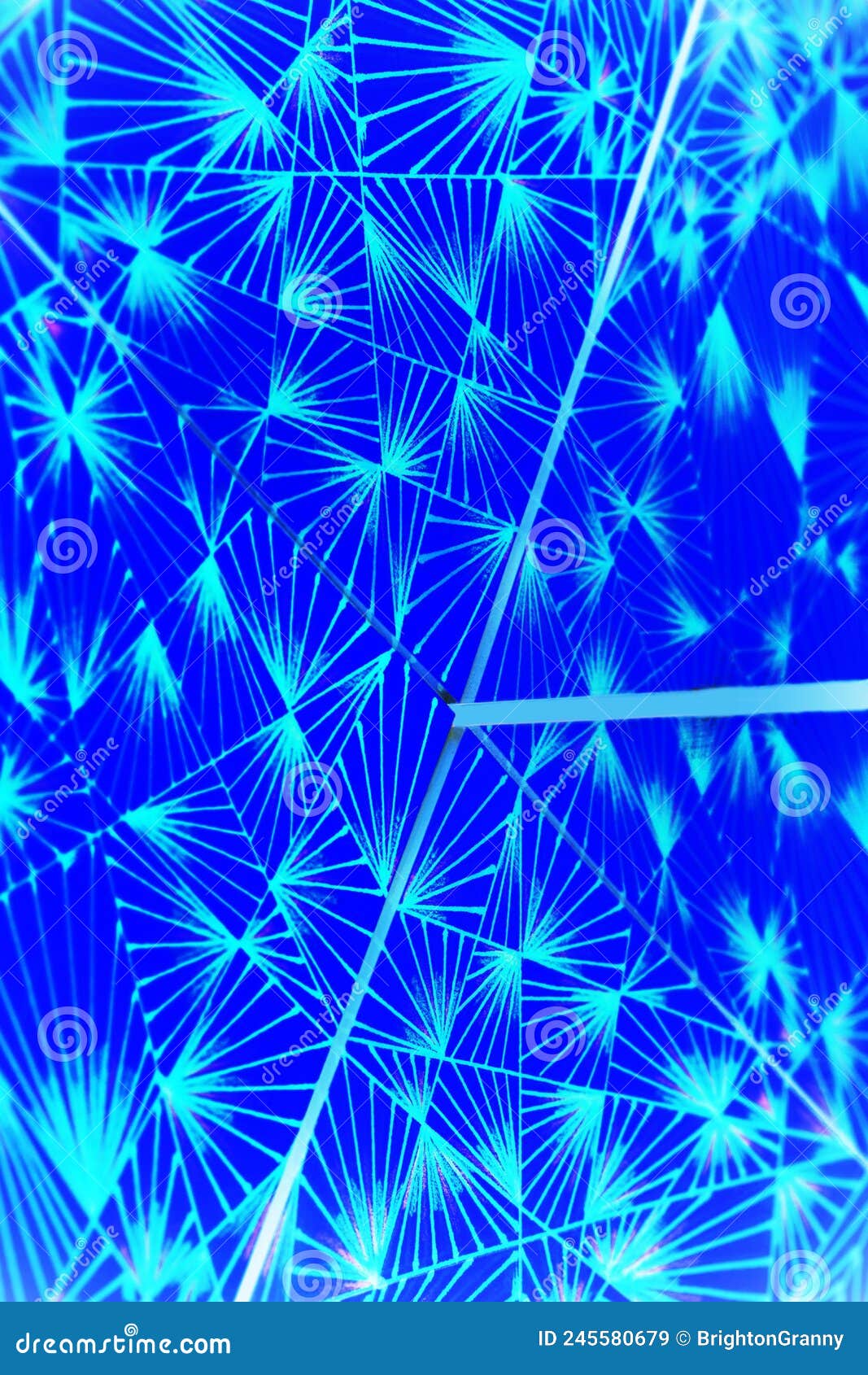 Reflection of Hand Drawn Pattern between Mirrors. Stock Image - Image ...