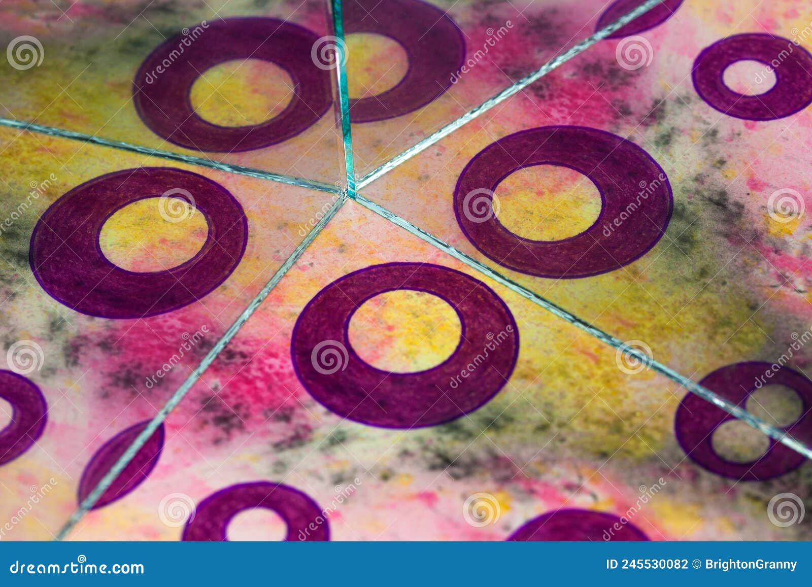 Reflection of Hand Drawn Pattern between Mirrors. Stock Photo - Image ...