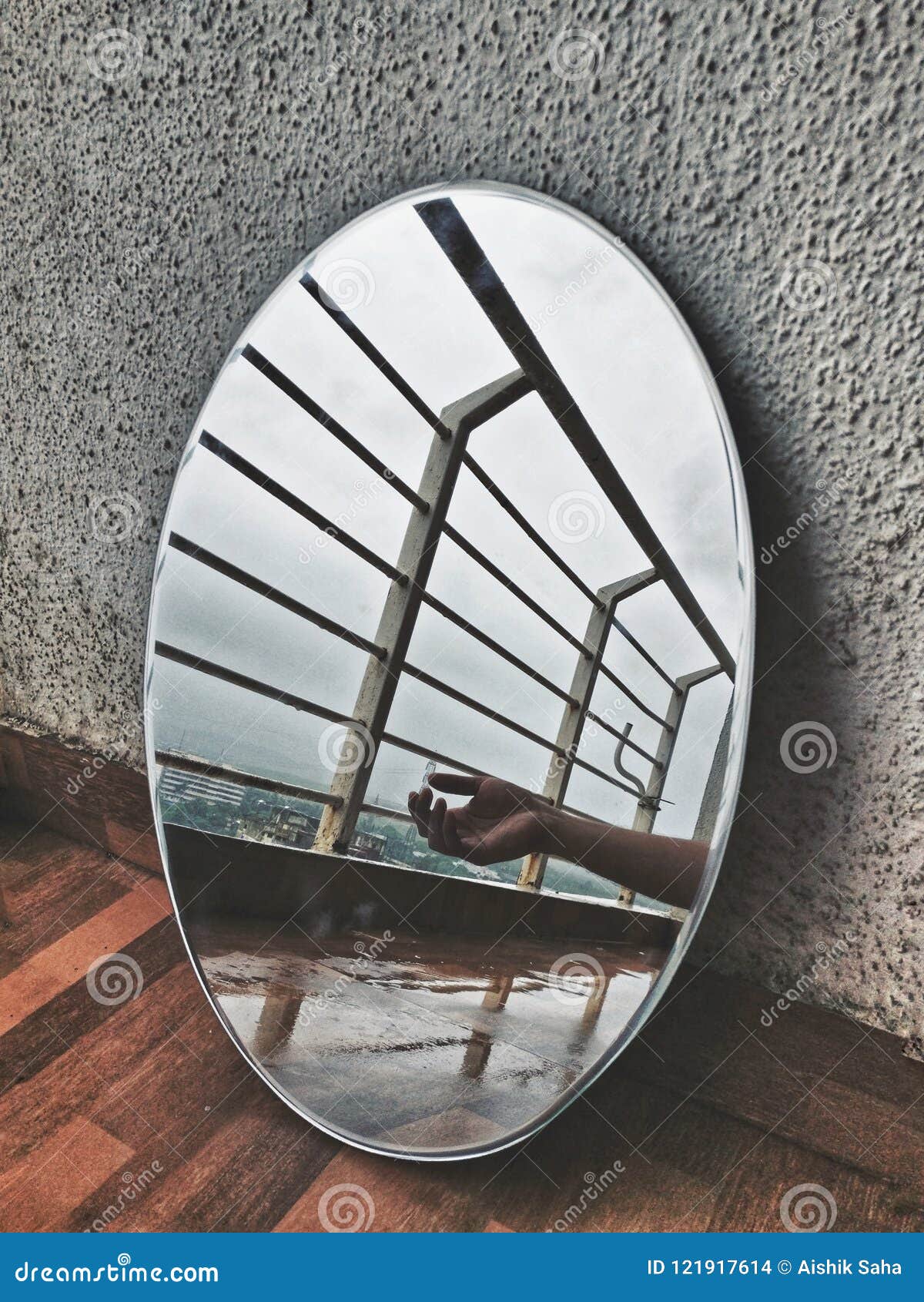 Reflection of the city stock photo. Image of india, hand - 121917614