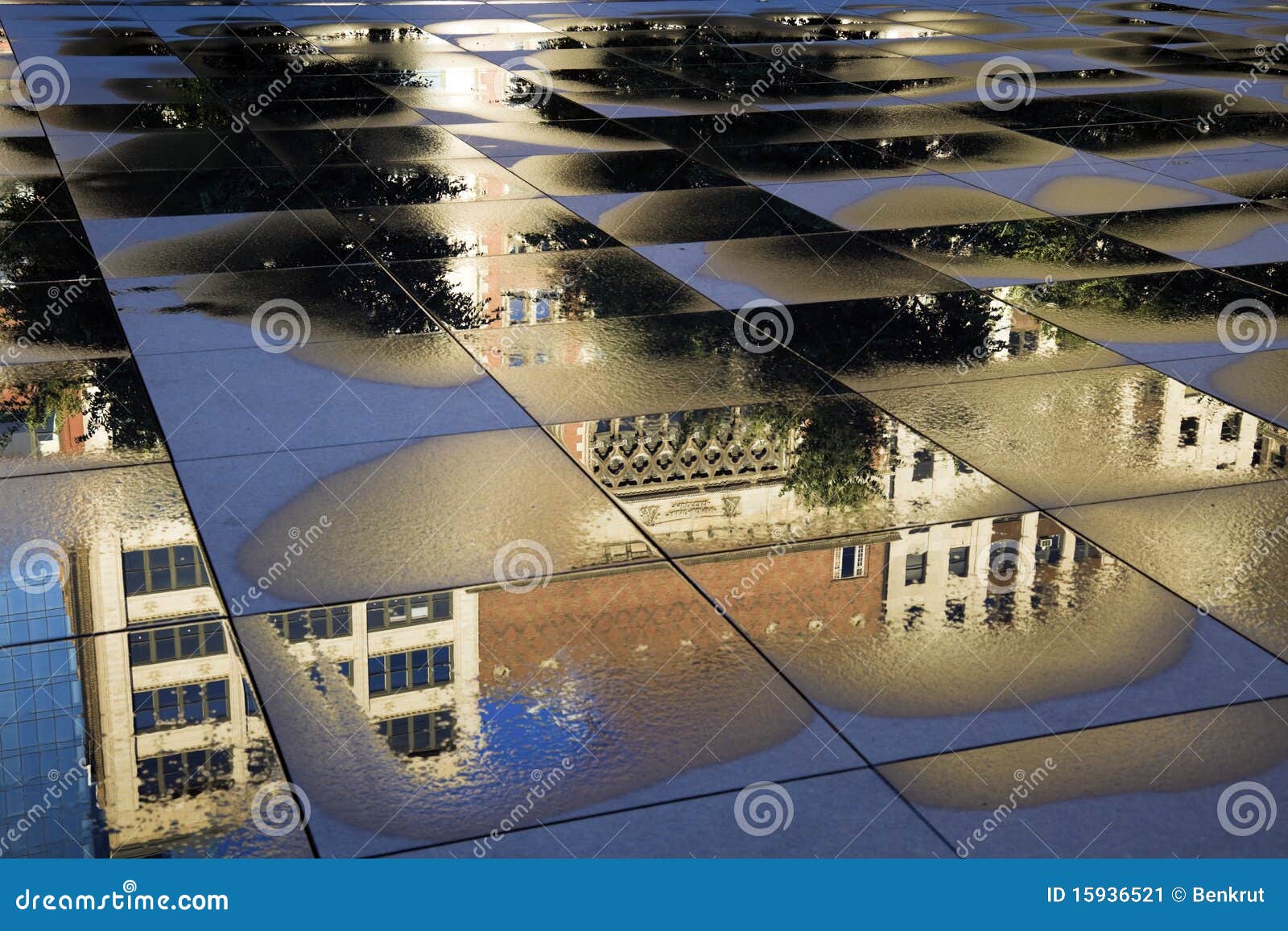 Reflection of Historic Building in Chicago Stock Image - Image of ...