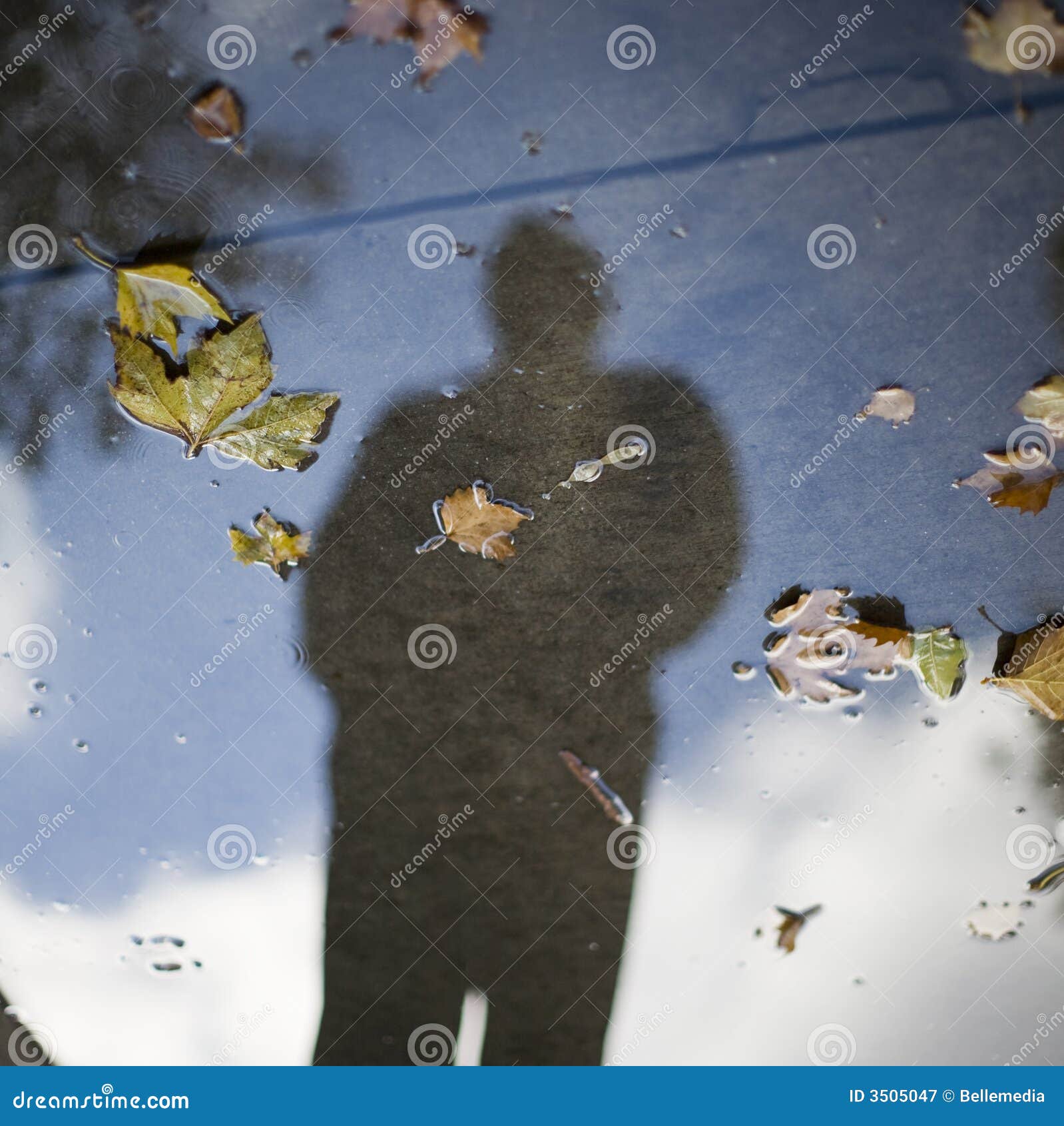 Reflection of human figure stock image. Image of water - 3505047