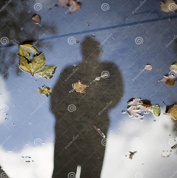 Reflection of human figure stock image. Image of water - 3505047