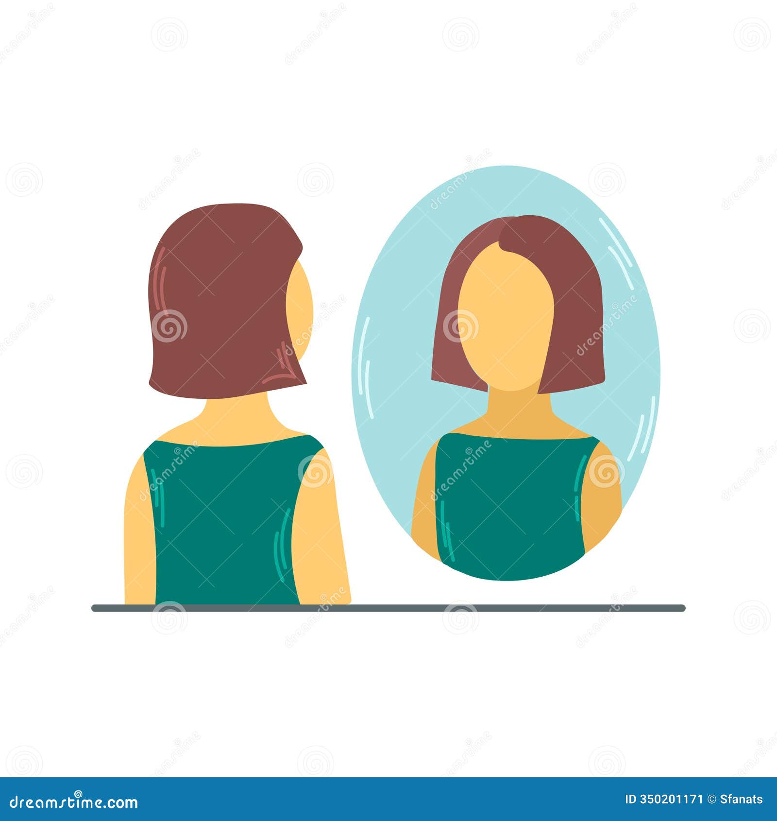Reflection Icon Clipart Logotype Isolated Vector Illustration Stock ...
