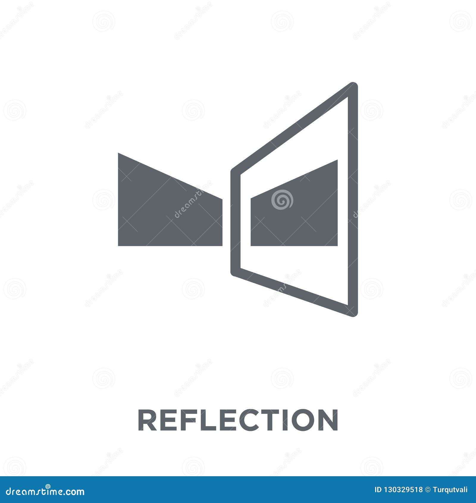 Reflection Icon from Geometry Collection. Stock Vector - Illustration ...