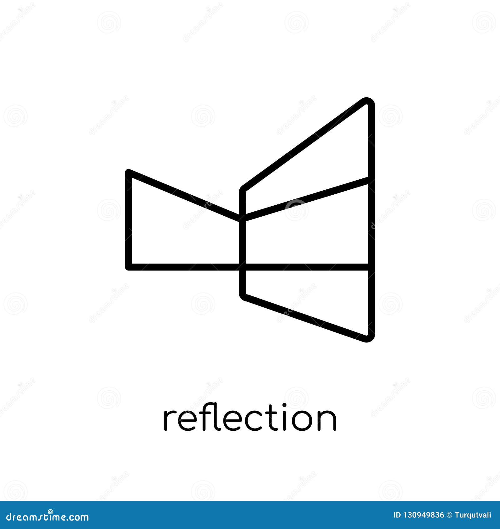 Reflection Icon. Trendy Modern Flat Linear Vector Reflection Icon on ...
