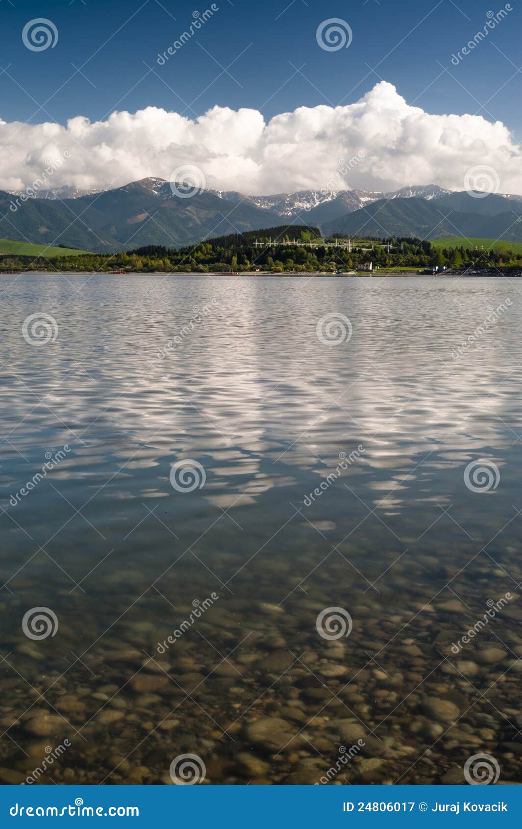 Reflection in a lake stock image. Image of horizon, clouds - 24806017