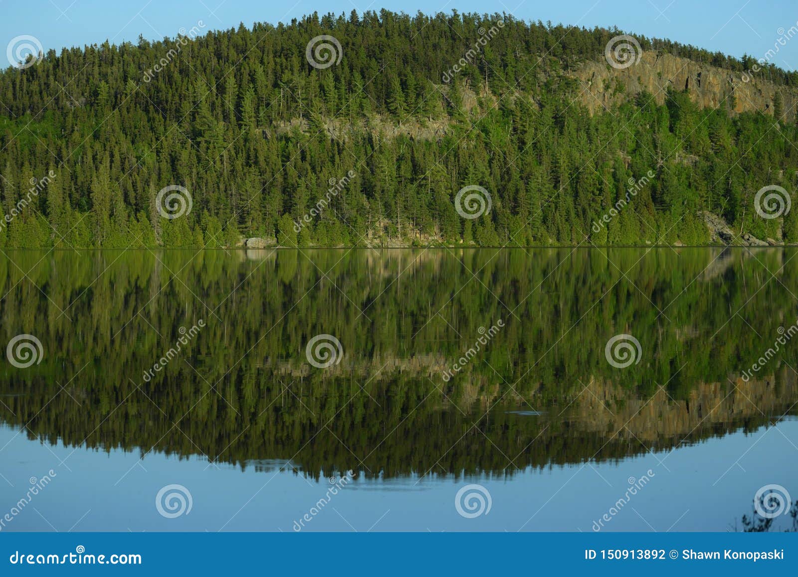 Lakeside View in the Evening Stock Photo - Image of view, wilderness ...