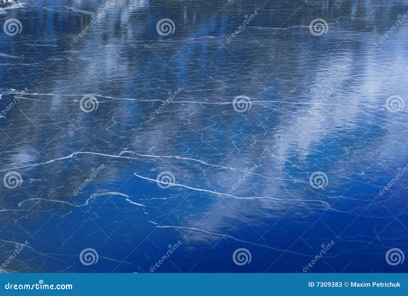 Reflection in lake ice stock image. Image of clean, water - 7309383