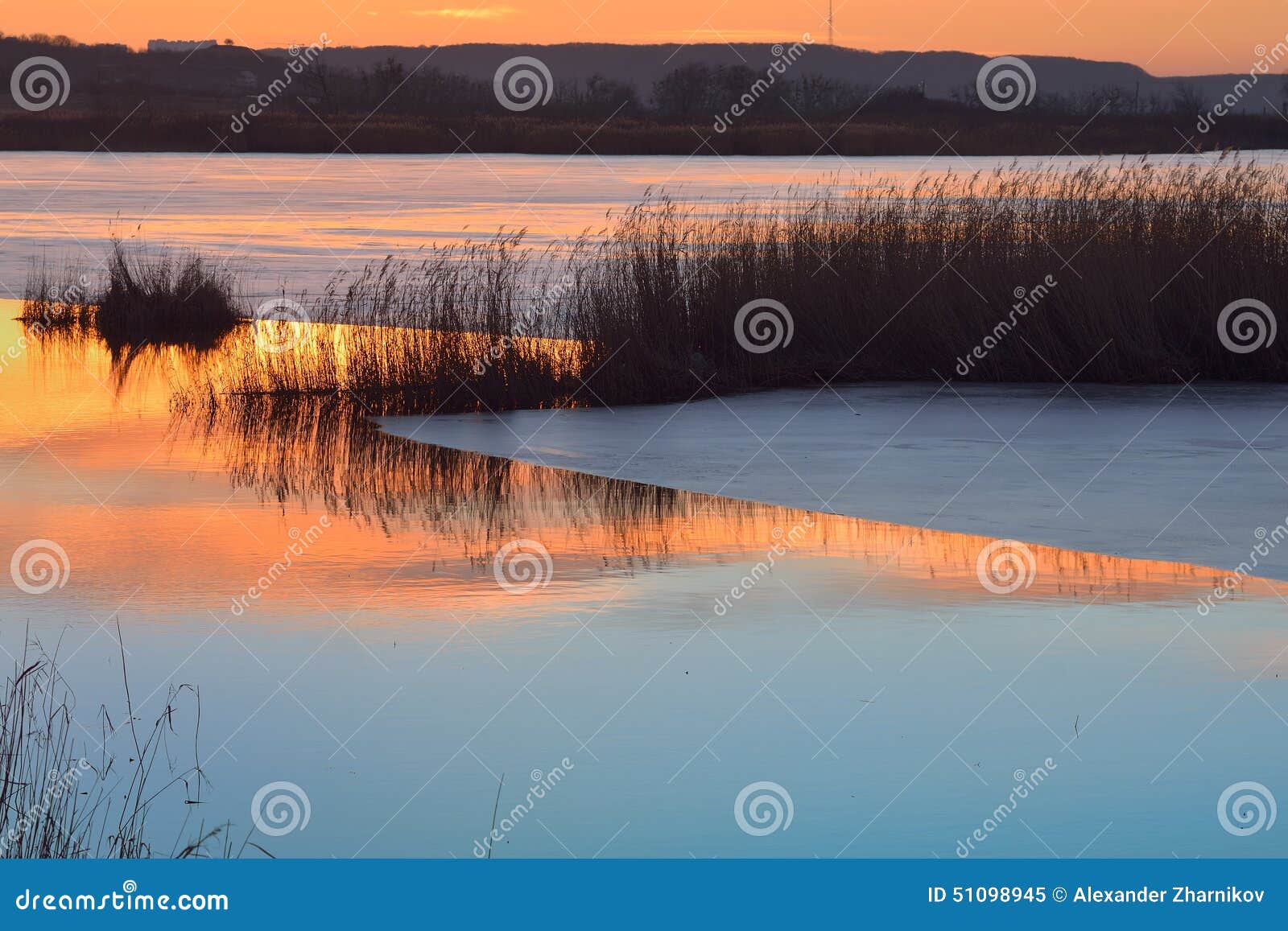 Reflection on lake stock image. Image of shadows, colorful - 51098945