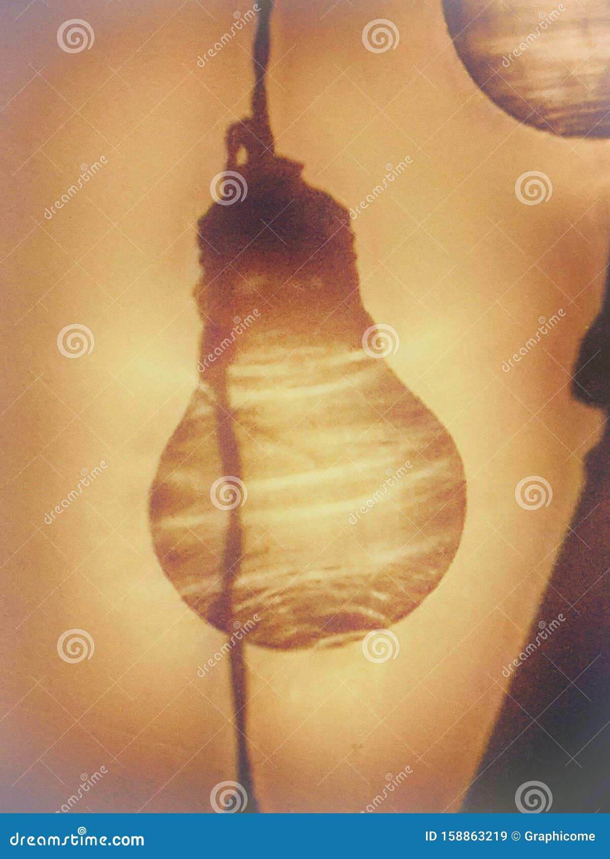 Reflection of a light bulb stock image. Image of painting - 158863219