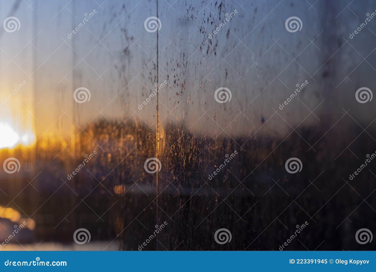 Reflection of Light on the Cladding. the Sunset Sun is Reflected in the ...