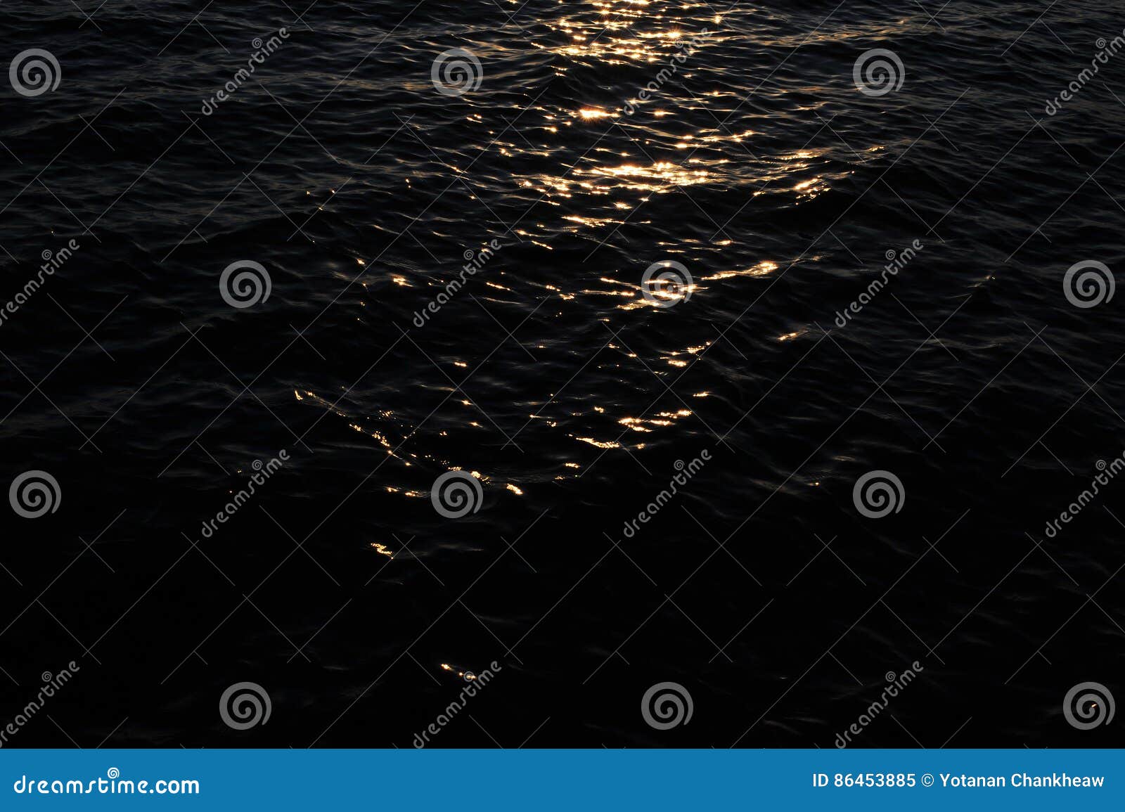 Reflection of Light on Water Surface in Sunset Stock Image - Image of ...