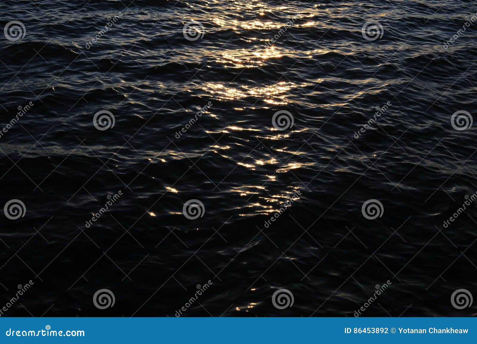 Reflection of Light on Water Surface in Sunset Stock Photo - Image of ...