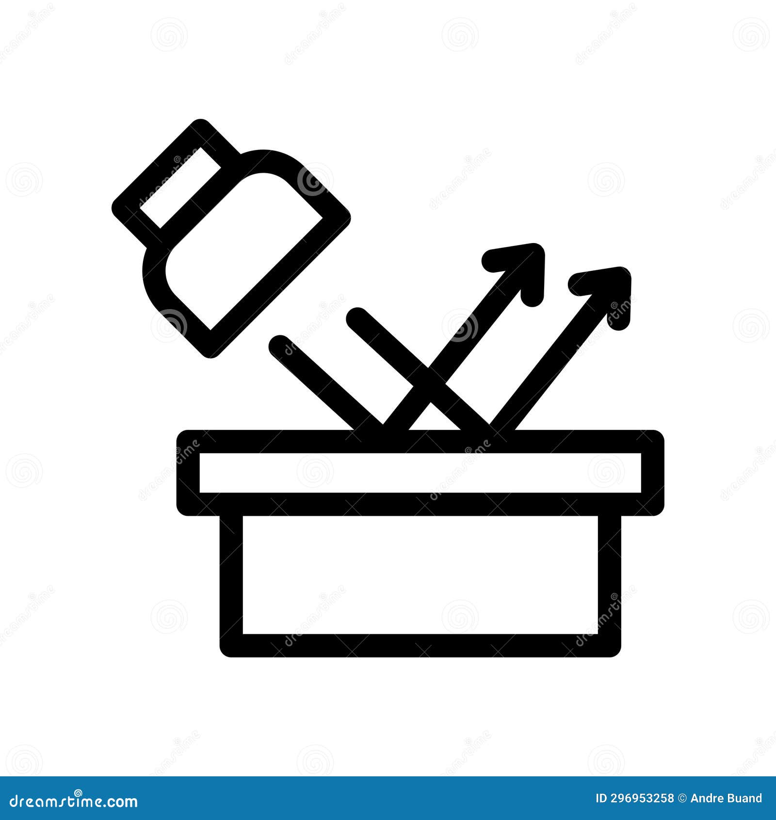 Reflection Line Icon Illustration Vector Graphic Stock Vector ...