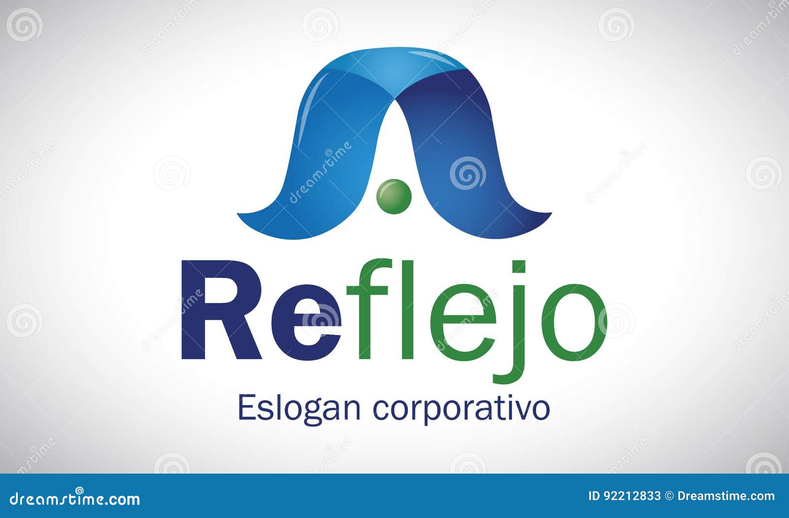 Reflection 3 - Logo stock vector. Illustration of green - 92212833