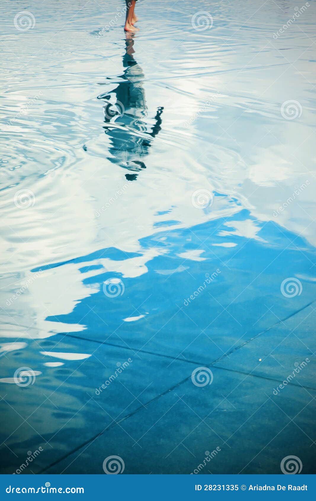 Reflection of Man Silhouette Stock Image - Image of nature, person ...