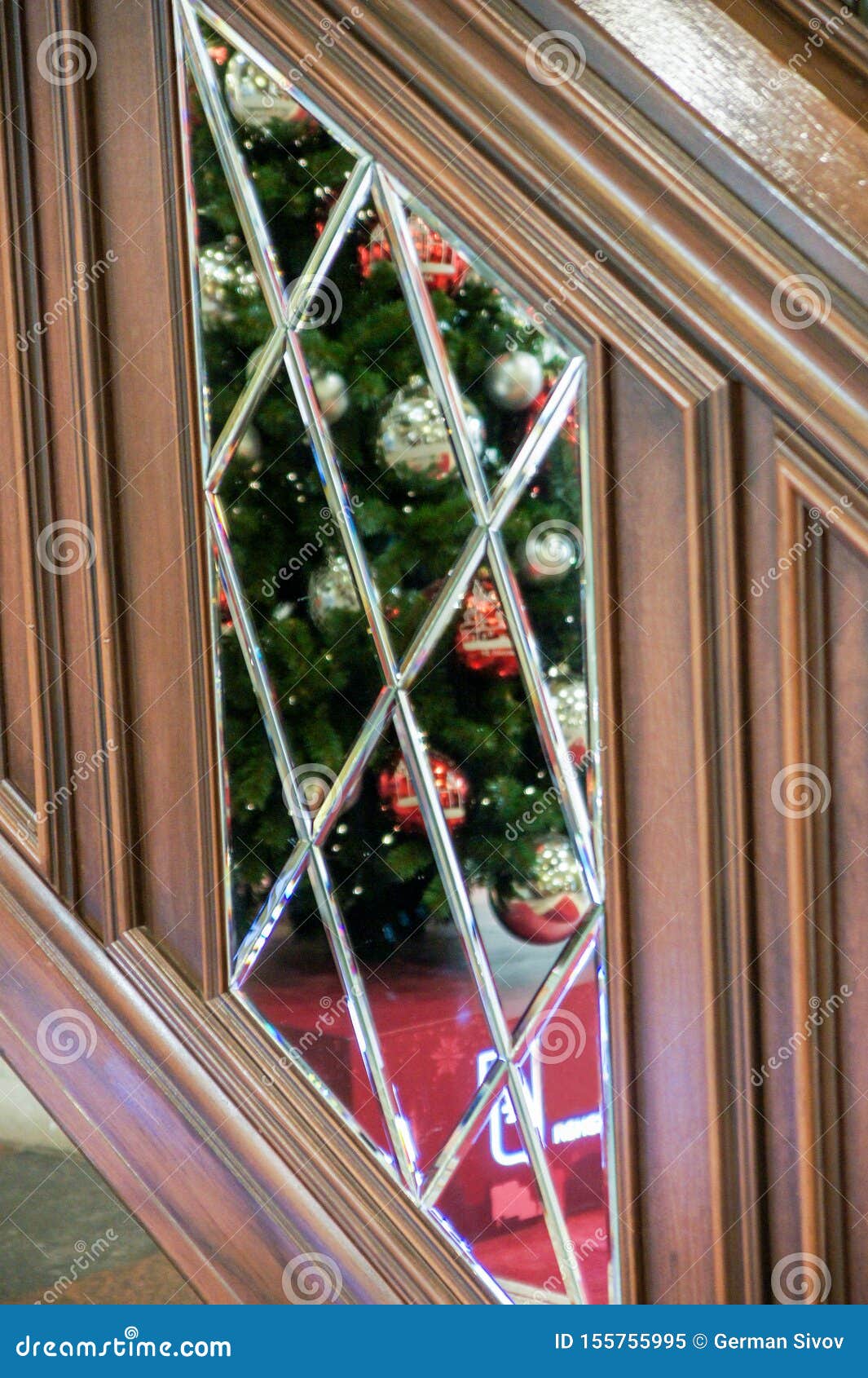 The Reflection in the Mirror Stock Image - Image of festive, design ...