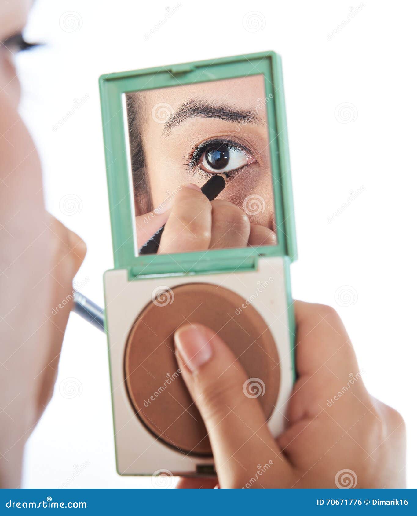 Reflection on Mirror of Girl S Eye Stock Photo - Image of face, latin ...