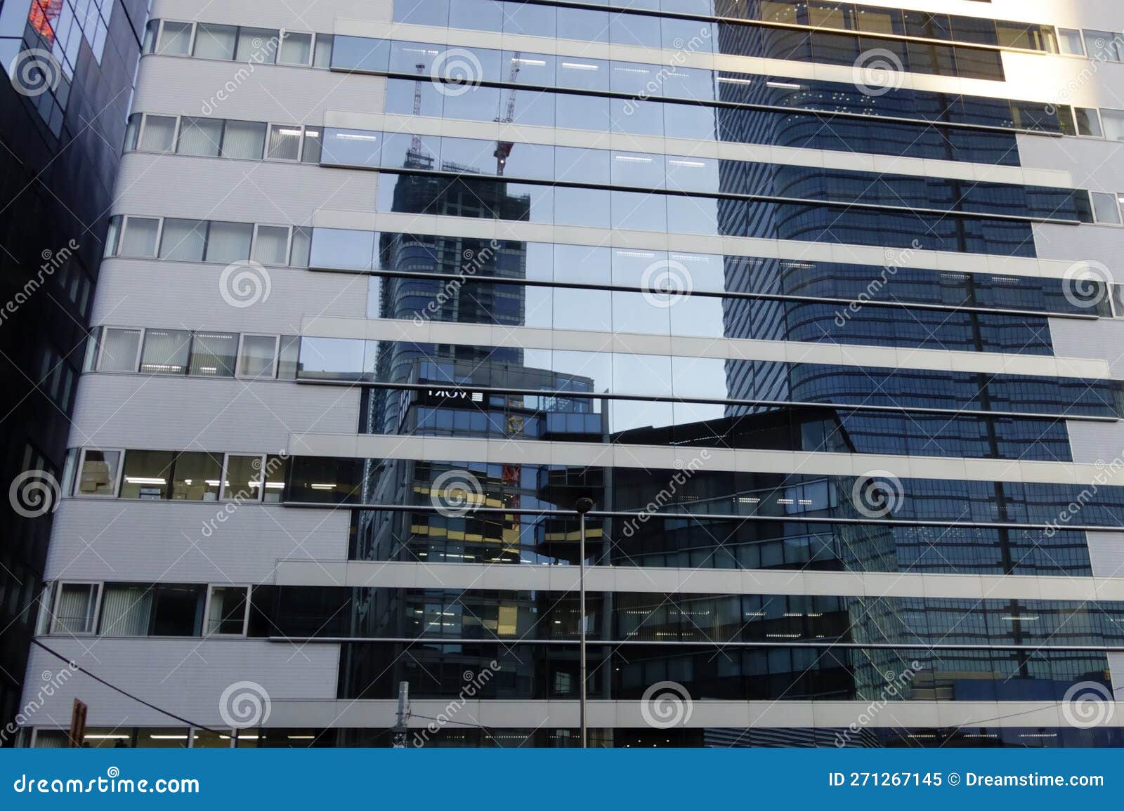 Reflection, modern office stock image. Image of tower - 271267145