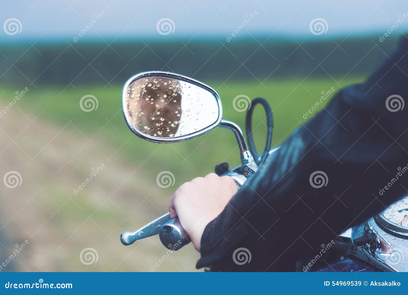 Reflection of Motorcycle Driver Stock Image - Image of drive, motion ...